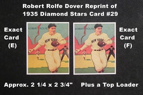 Robert Rolfe 1935 Diamond Stars Dover Reprint Card #29 _ Card (E) on ...