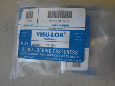LOT OF 100 EA NOS MONOGRAM VISU-LOK BLIND RIVETS P/N: PLT170-5-7 | eBay