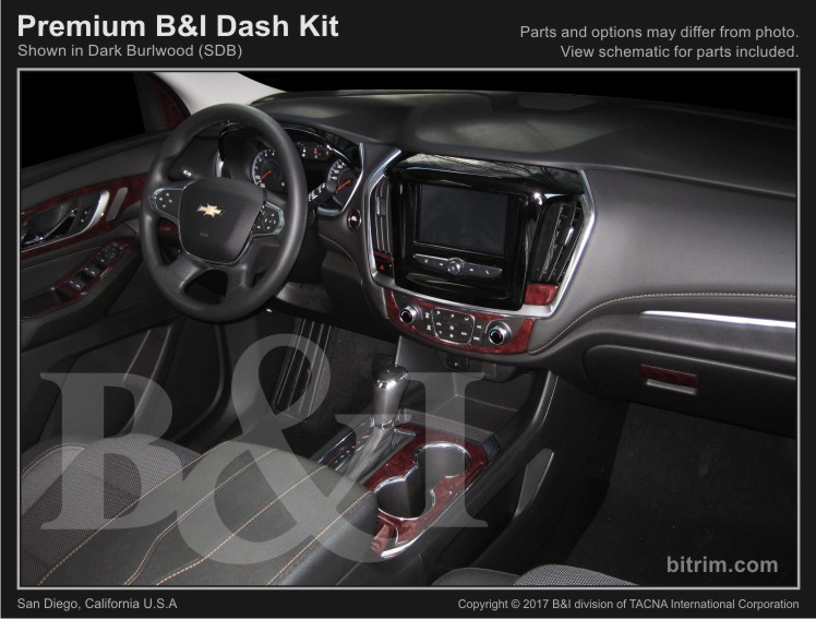 2018-2022 Chevy Traverse Wood Dash Kit FOR Chevy Traverse Large ...