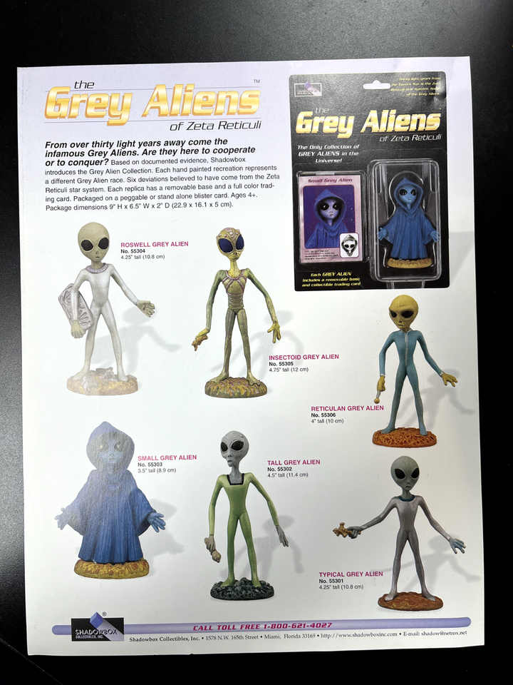 Rat Fink Ed Roth & Alien Greys by Shadowbox Collectibles 1999 Great 4 ...