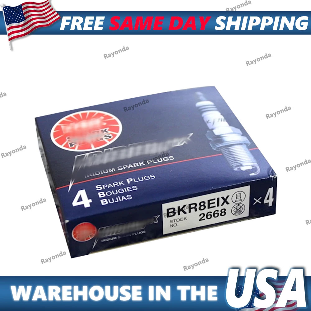 NGK Iridium Spark Plugs Set of 4 - BKR8EIX 2668 - Heat Range 8 | eBay