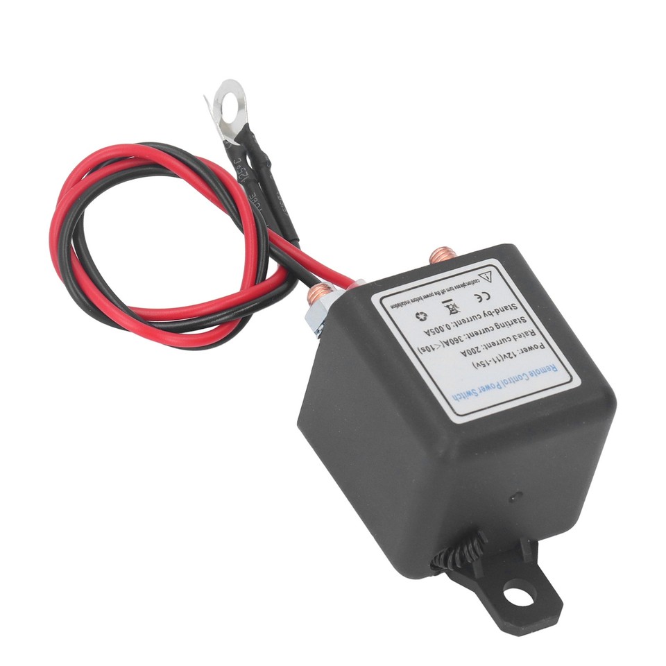 ⁺Remote Battery Disconnect Switch Kit Anti Theft Battery Cut Off Kill ...