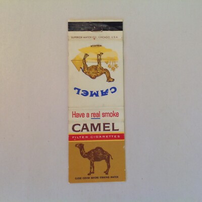 Vintage Matchbook Cover Camel Filter Cigarettes Have a REAL Smoke Logo ...