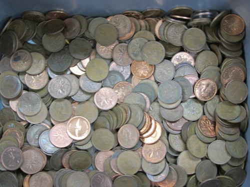 Large Lot Canada Cents Copper Canadian 495 Coins 3 Pounds Q3G7 | eBay