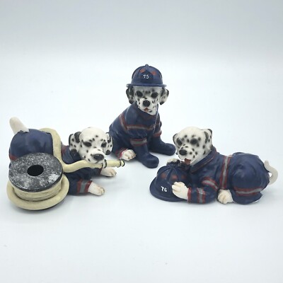 Home Interiors Kids Fire Station Dalmatian Mascots Set #36106 | eBay