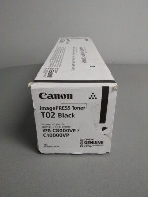 Canon T02 8529B001 Black Toner Cartridge imagePRESS C10000VP Sealed ...