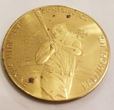 BABE RUTH SHRINE CONTRIBUTOR BALTIMORE BIRTHPLACE COIN METAL TOKEN | eBay