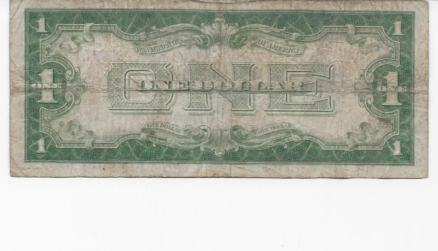 1928 A $1 Silver Certificate Note Monopoly Note FUNNY BACK No Tears | eBay
