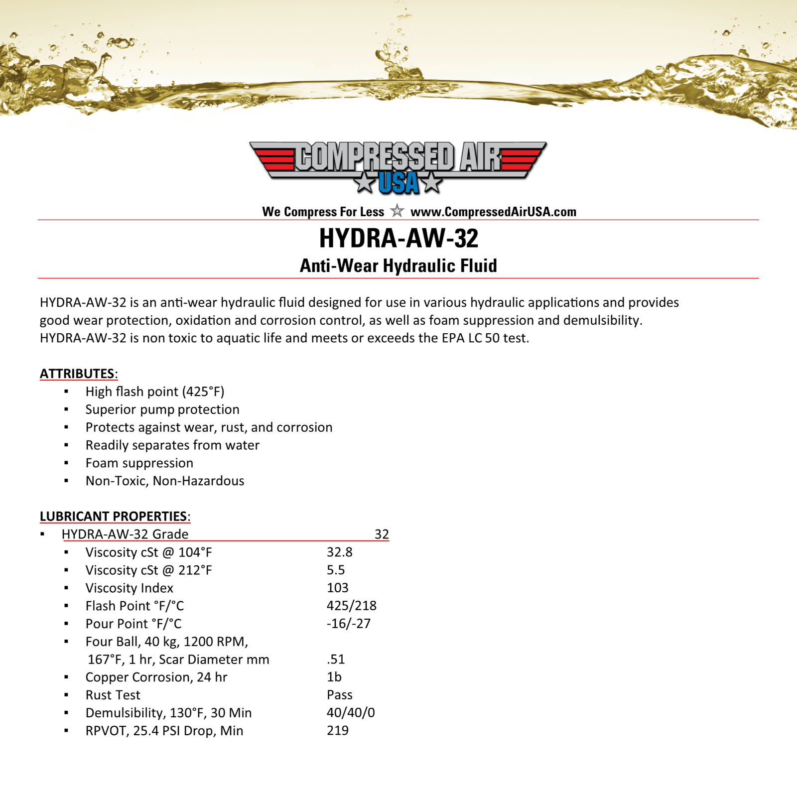 Anti-Wear 32 Hydraulic Fluid - AW32 - XL Extended Life Oil (5 GAL) | eBay