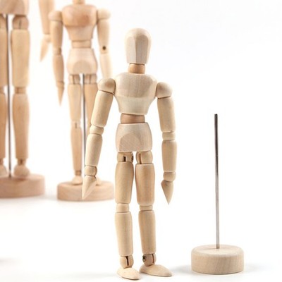 2 Pcs Human Figure Ornament Wooden Posing Doll Drawing Mannequin Art ...