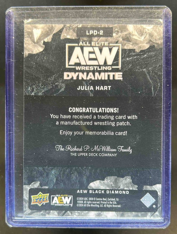 2024 AEW Black Diamond Wrestling Julia Hart Event Logo Patches Dynamite #LPD-2 | eBay