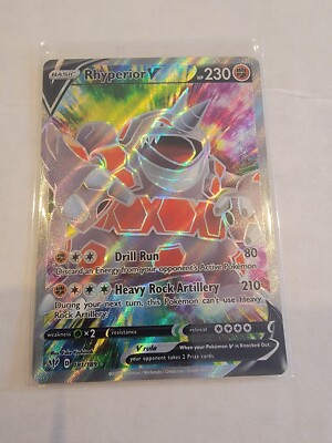 Rhyperior V Full Art 181/189 Ultra Rare Darkness Ablaze Pokemon TCG NM ...