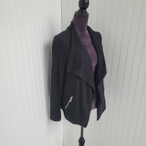 Mossimo TM Women's Size XL Black Open Front Cardigan Knit Sweater Zip ...