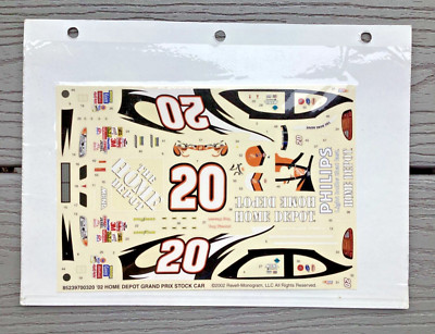 DECAL SHEET FOR REVELL'S TONY STEWARTS #20 HOME DEPOT NASCAR MODEL KIT ...