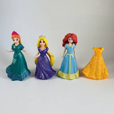 DISNEY PRINCESS Magic Clip Dolls Lot of 3 Anna Rapunzel Merida | eBay