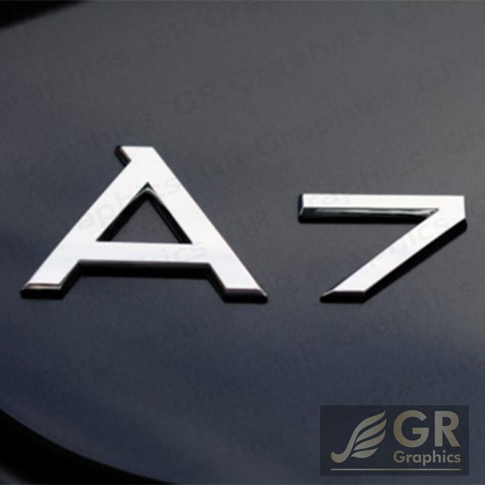 Audi A7 Chrome Silver Emblem Rear Letter Tail Badge Trunk Lid Sport ...