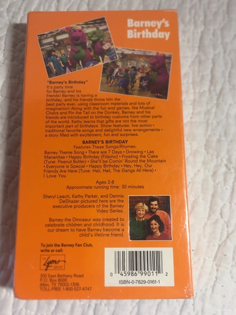 Barney - Barneys Birthday (VHS, 1992) for sale online | eBay
