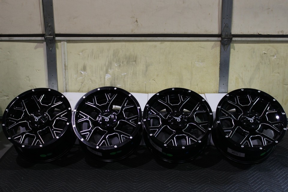 2019 & UP YXZ 1000R 14" BARBWIRE BLACK ATV / UTV WHEELS (SET 4) YAM11K ...