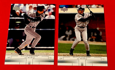 Lot Two 2002 Upper Deck#493 & #738 Ichiro Suzuki Seattle Mariners CL ...