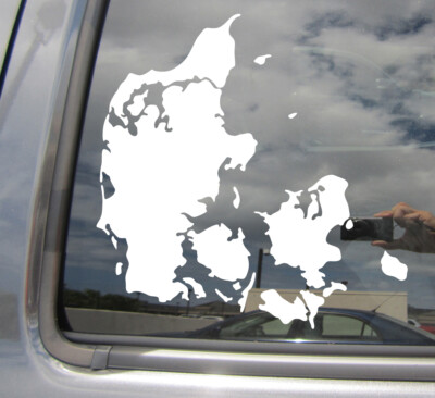 Denmark Country Outline Car Truck Window Bumper Vinyl Decal Sticker ...
