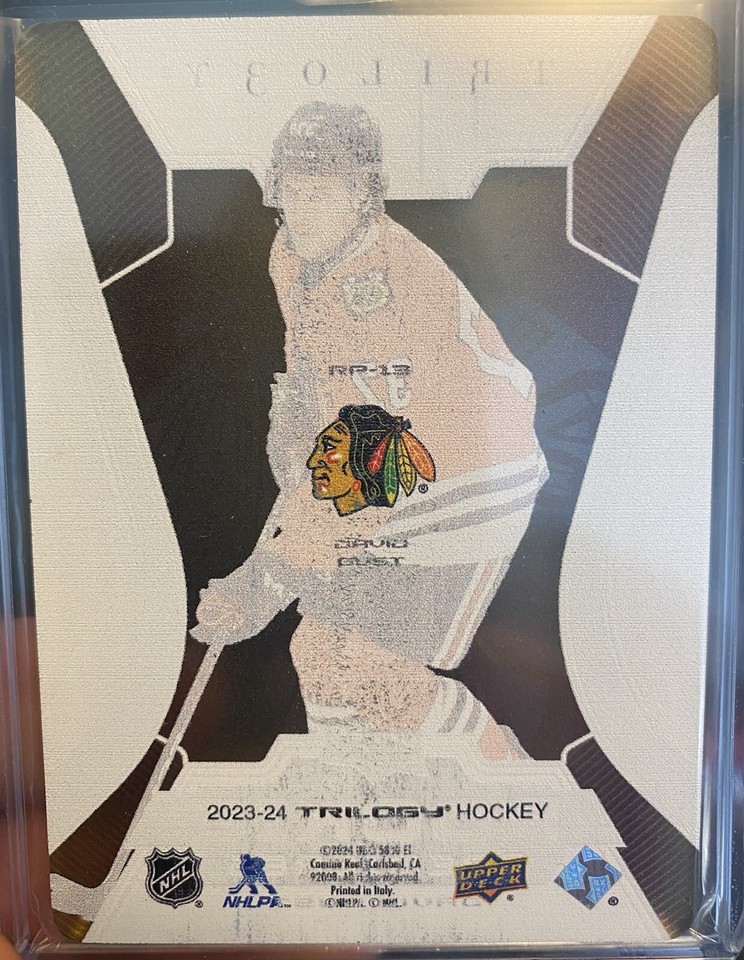 2023-24 Upper Deck Trilogy Hockey DAVID GUST RC Rookie Plexi-Glass /49💥 ...
