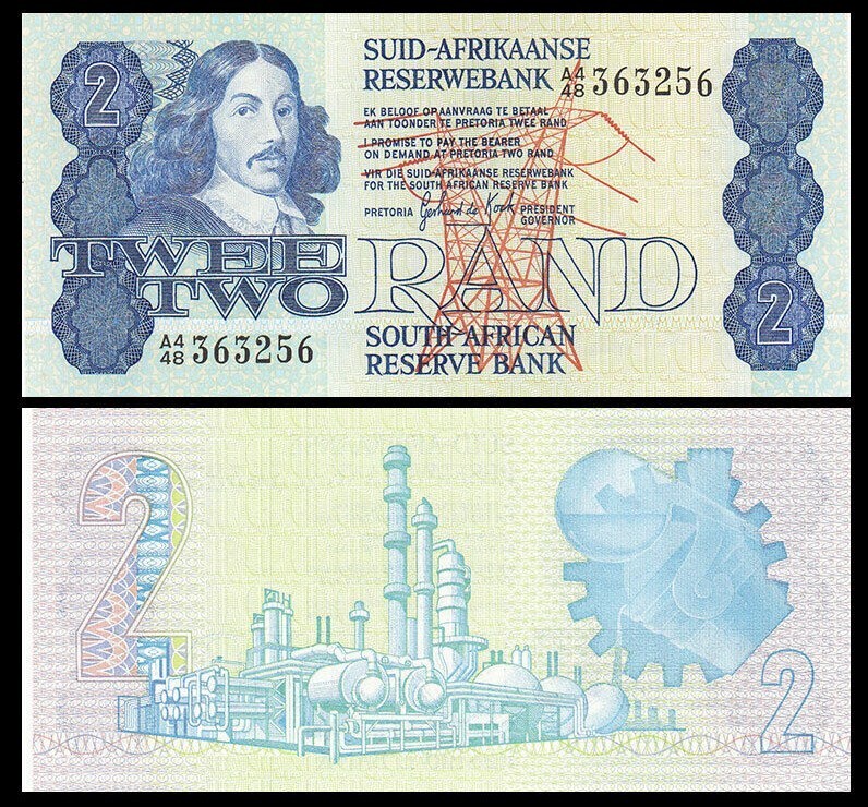 Banknote - 1983 South Africa, 2 Rand, P118d aUNC, Jan van Riebeek ...
