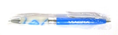 Drug Rep VIAGRA Collectible Heavy Metal Pen with BLUE+WHITE Marble ...