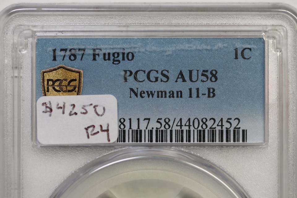 1787 N 11-B R-4 PCGS AU 58 Fugio Cent Colonial Copper Coin | eBay
