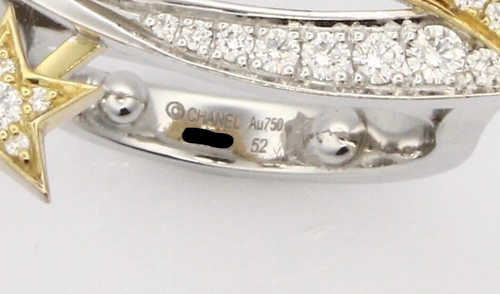 Chanel Comet Etoile Filante 18k Yellow White Gold Diamond Star Two Tone ...