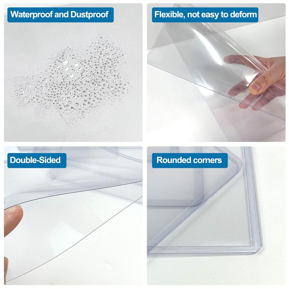 11 x 17 Hard Plastic Sheet Protectors Menu Rigid Print Protectors Clear ...