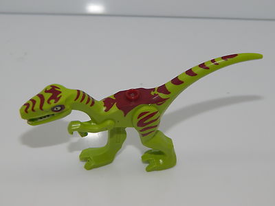Lego Lime Dino Coelophysis with Dark Red Markings and White Eyes ...
