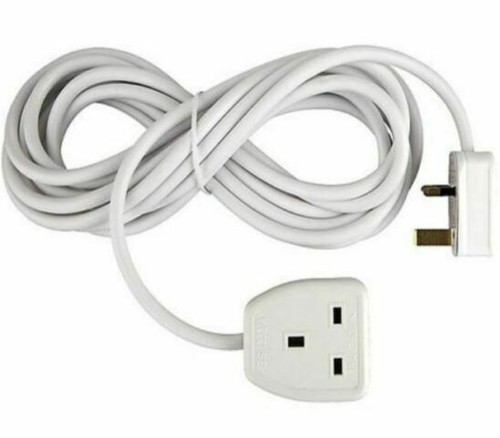 1 Gang White Extension 13A Mains Power Extension With 1 Socket Lead ...