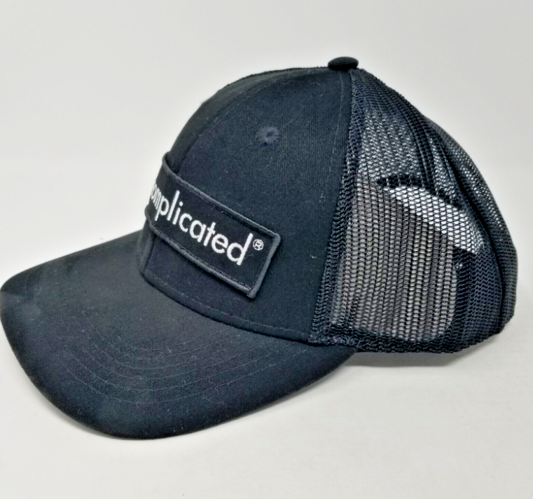 FUNNY Uncomplicated Mesh Black Hat Ball Cap NEW Designer Style Drip ...