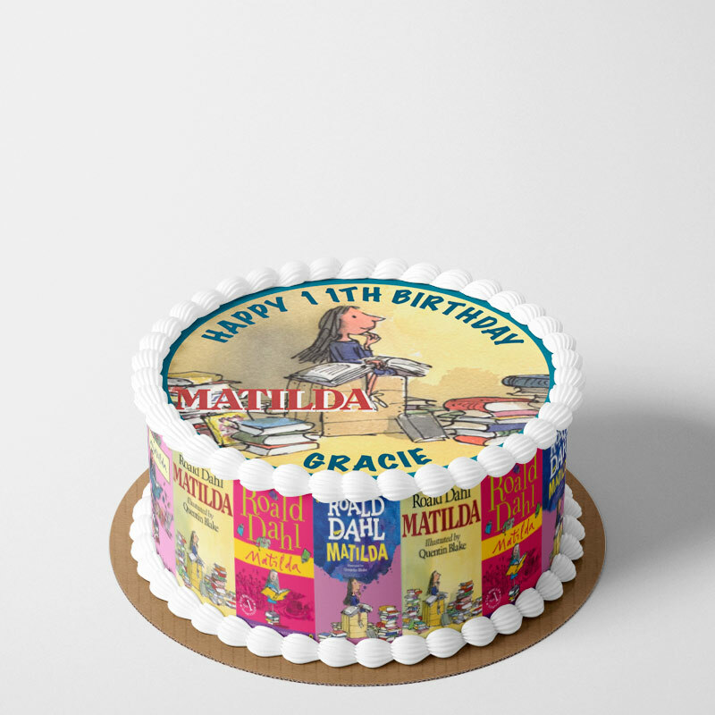 Roald Dahl Matilda PERSONALISED EDIBLE KIDS Icing Cake Wrapper Toppers ...