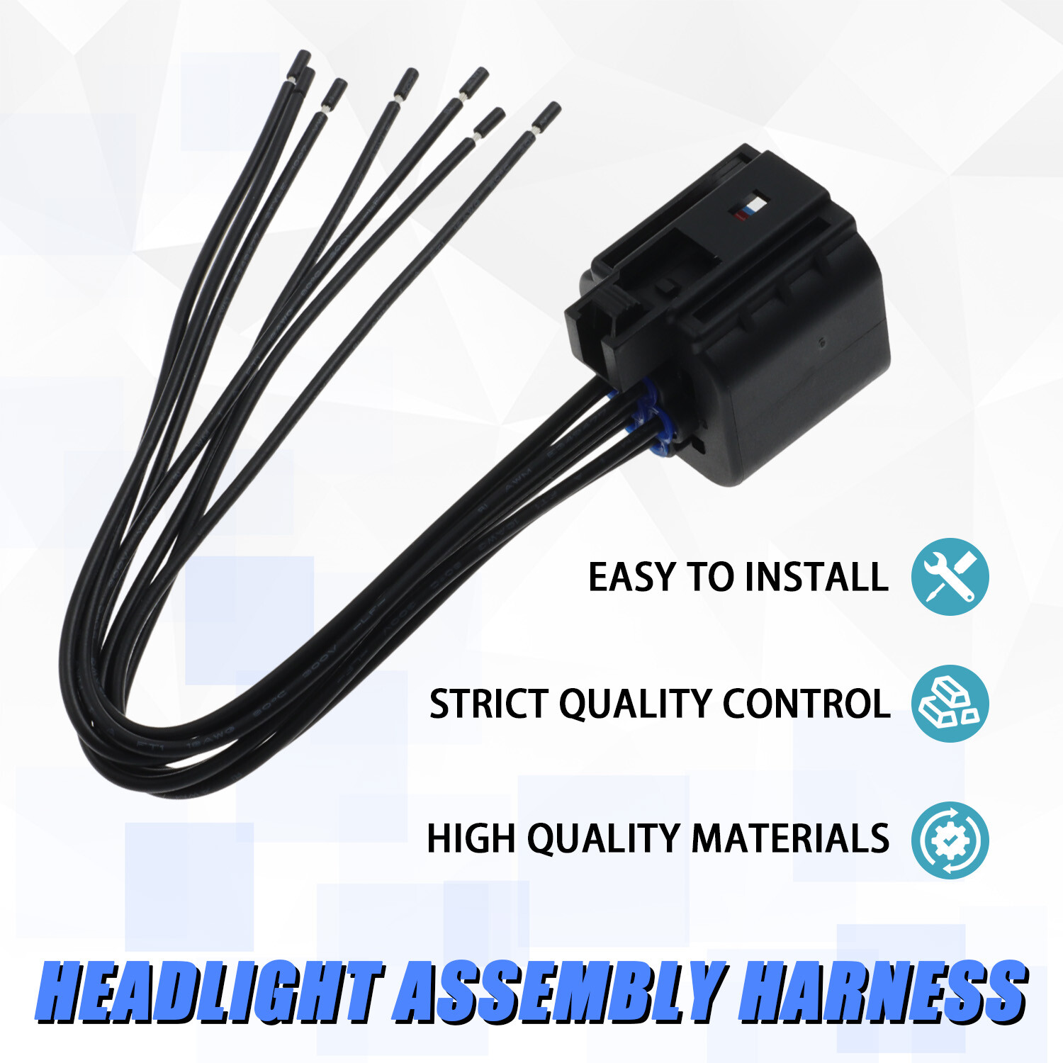 Headlight Connector Pigtail for Ford Focus Edge 2003 - 2007 2011- 2014 ...