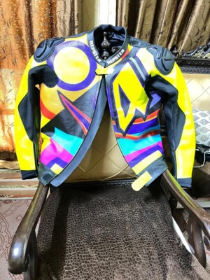 VR46 Valentino Rossi Motorcycle Racing Leather Jacket Men’s Biker Moto ...