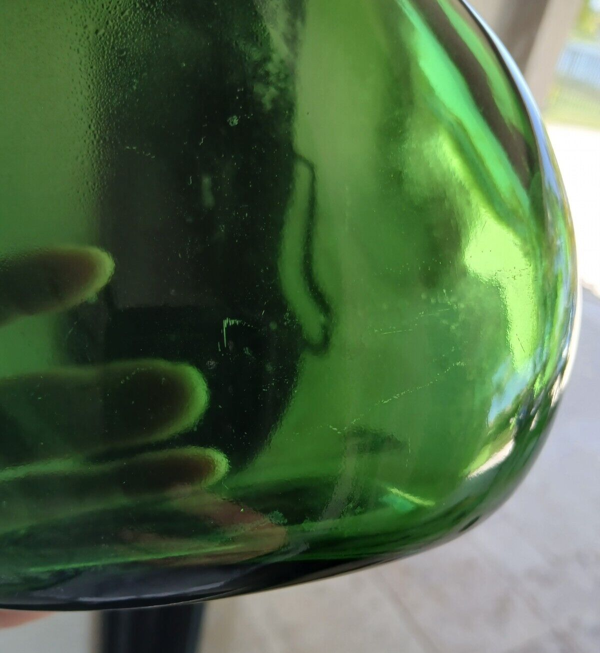 Green Glass Bottle Marked BA 8 313 On Bottom 8.25" Tall Vintage | eBay