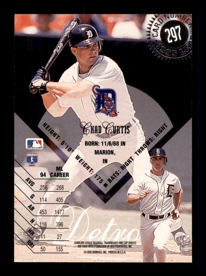 1995 Baseball 1995 Leaf Chad Curtis Detroit Tigers #297 1 | eBay