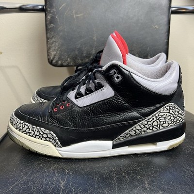 2008 NIKE AIR JORDAN 3 BLACK CEMENT SIZE 11 CDP COUNTDOWN TRUE WHITE OG ...
