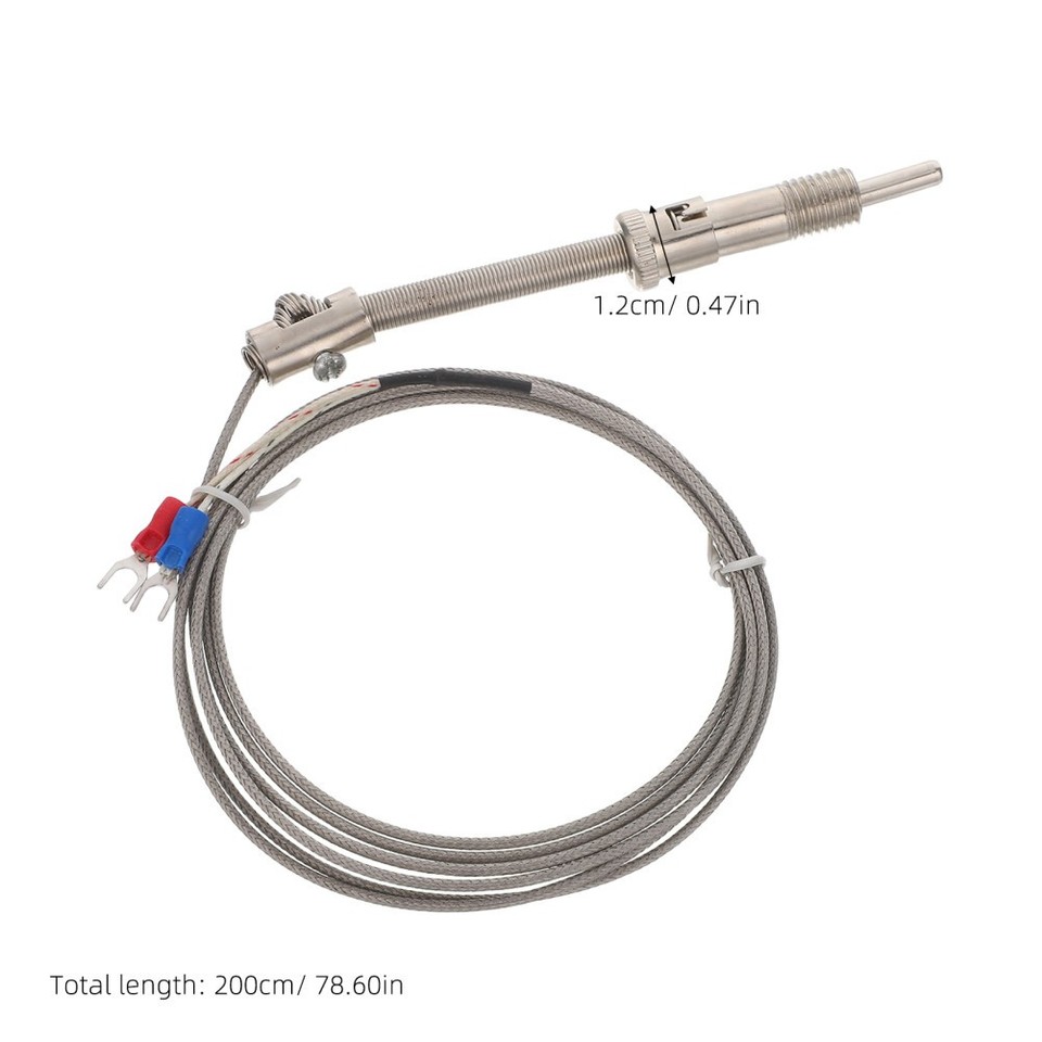 Temperature Sensor Cable Stainless Probe Terminal Adapter Temperature Probe 2 m | eBay Australia
