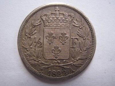 France 1822 A silver Half 1/2 Franc Louis XVIII GEF | eBay
