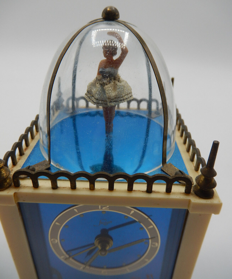 STAIGER Alarm Clock Dancing Ballerina Swiss Thorens Music Box Germany ...