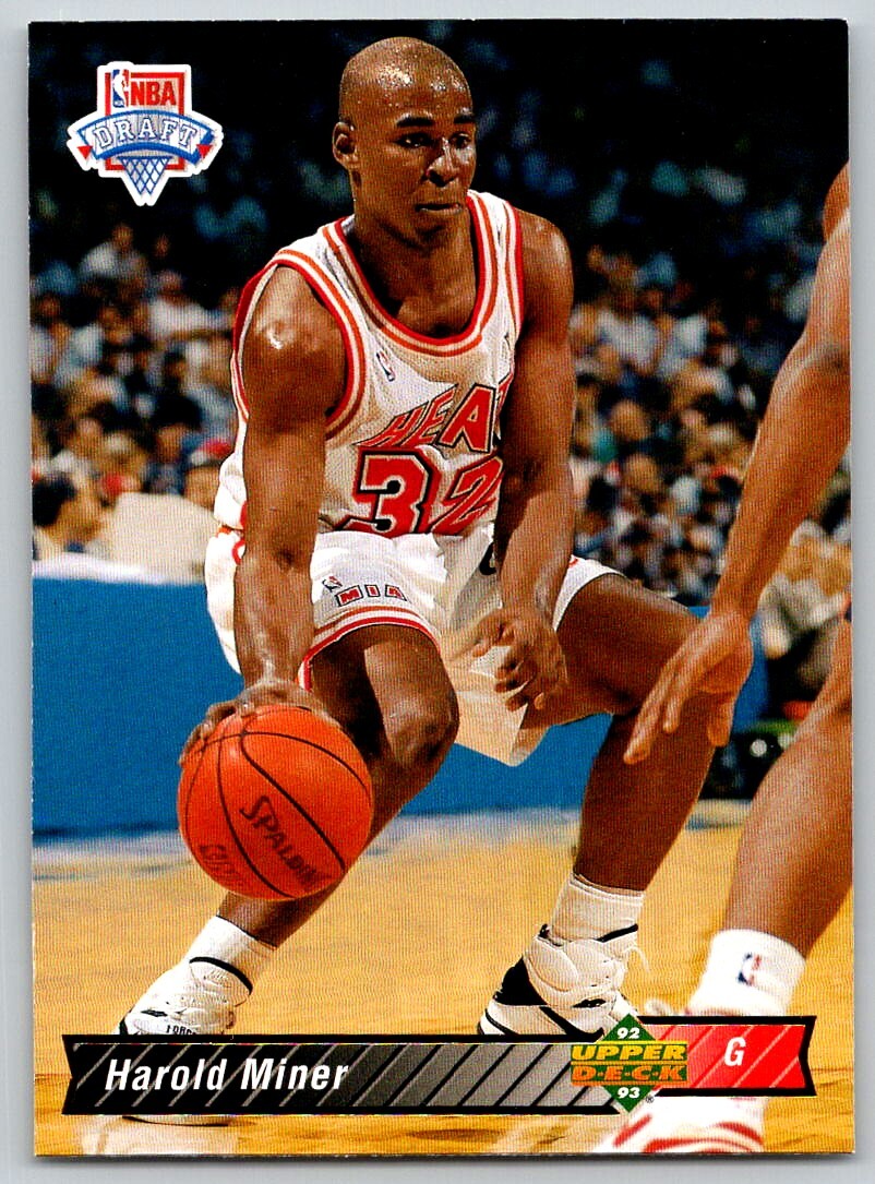 1992-93 Upper Deck Harold Miner #8 RC Miami Heat | eBay