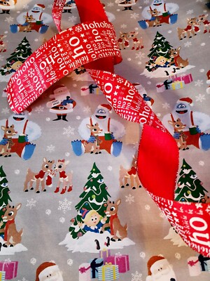 Rudolph Reindeer Gift Wrap Set, Paper And Ribbon Wrapping Paper SEE ...