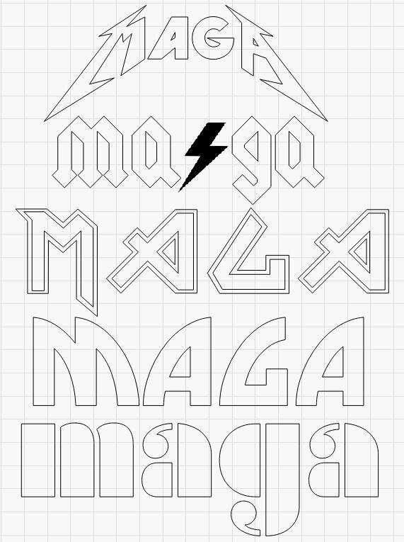 MAGA Lettering Rock Bands - SVG, DXF, PNG, AI, EPS Files - For Cricut ...