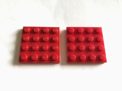 LEGO Parts: 4x4 Plates, Red, Part # 3031 - Lot of 2 | eBay
