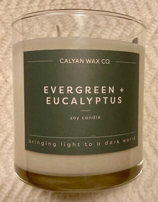 Calyan Wax Co. Evergreen & Eucalyptus Soy Candle, wax weight 8.8oz | eBay