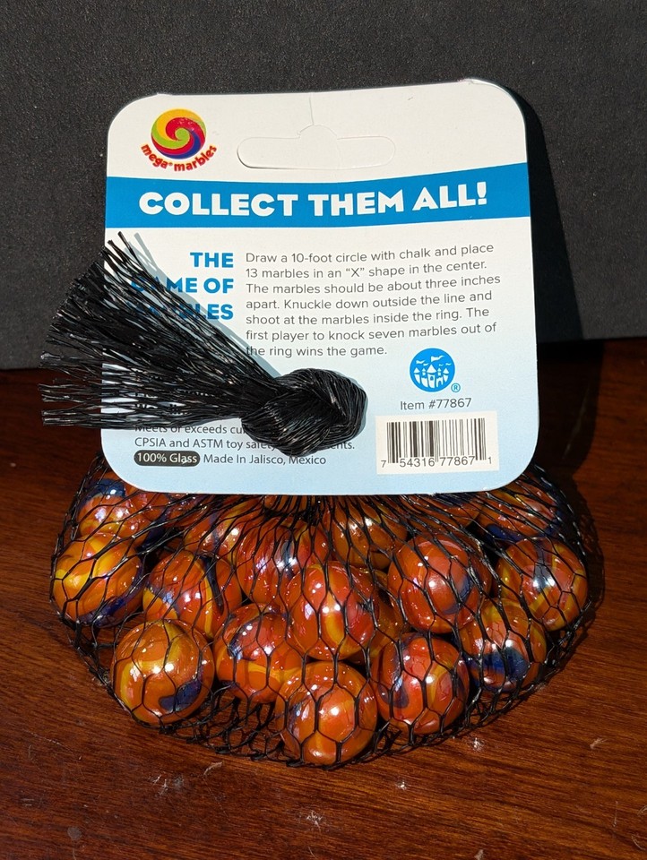 Net Bag Vacor/Mega Marbles Supernova, 24 Marbles+ 1 Shooter, Play ...