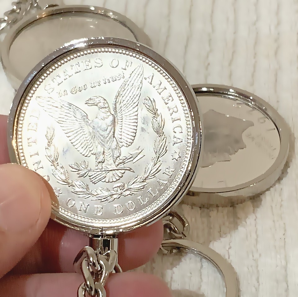 (3) 38MM BEZELS FITS Morgan, Peace, Ike Dollars For Coin Keychains ...