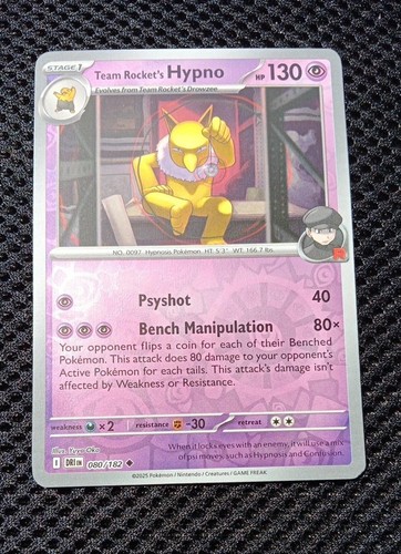 TEAM ROCKET'S HYPNO 080/182 – Reverse Holo Destined Rivals | Pokémon TCG | Engli | eBay